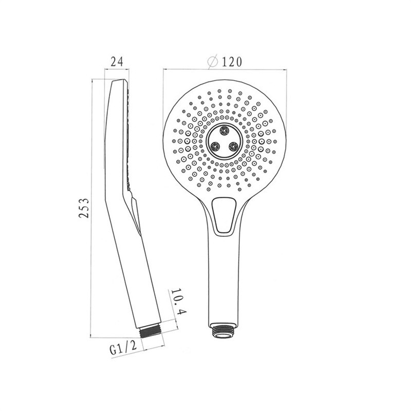 Ručná sprcha trojpolohová O 12 cm - Aquauniversal